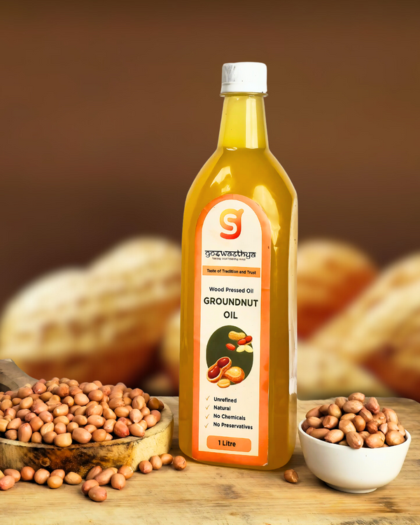 Wood Cold Pressed Groundnut Oil | No chemicals | no preservatives ...