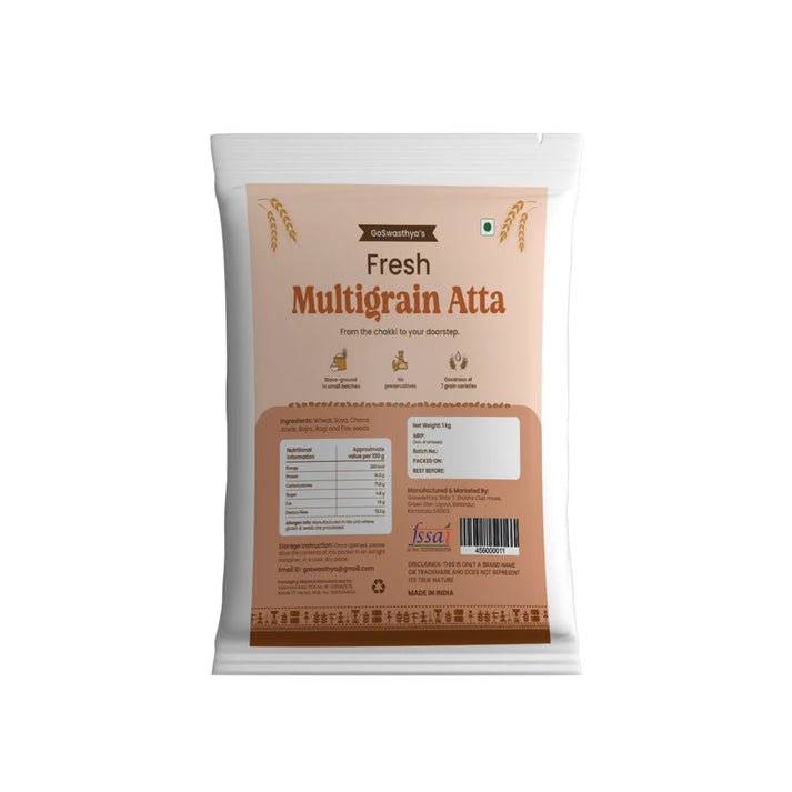 Multigrain Flour |7 Super Whole Grains| High Fiber| Support Weight Man ...